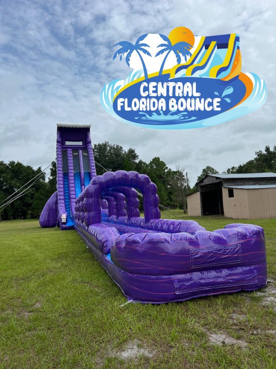 40’ Purple Mammoth Waterslide - Mullet Mafia Inflatables